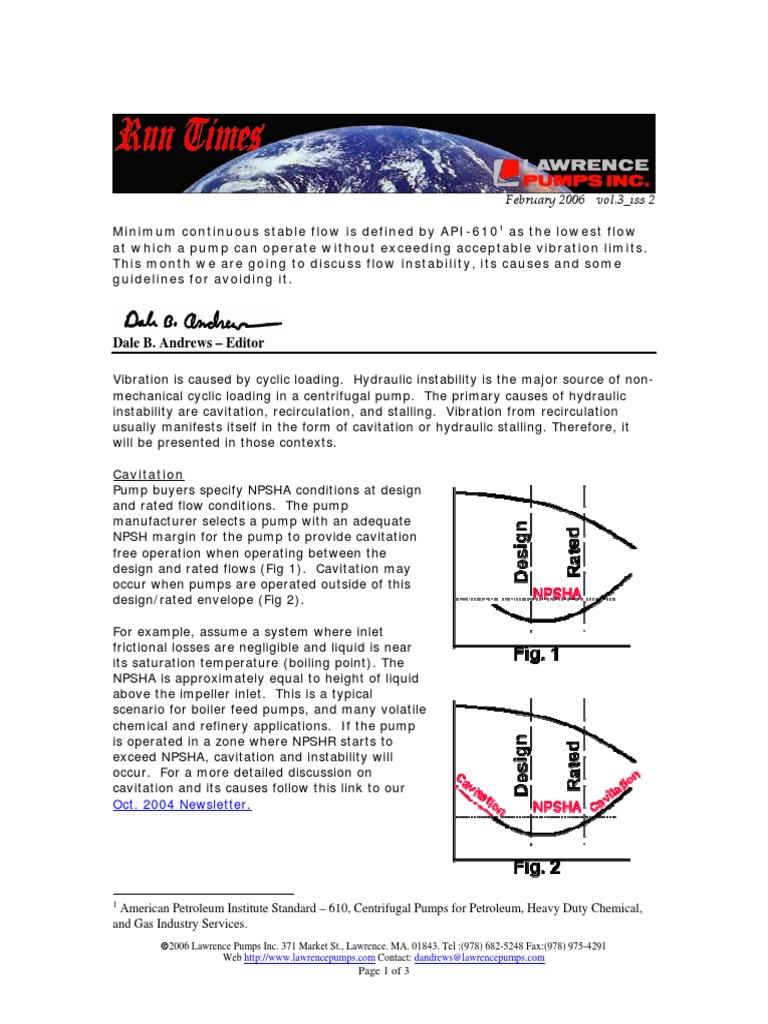 Minimum Stable Flow | Pump | Civil Engineering