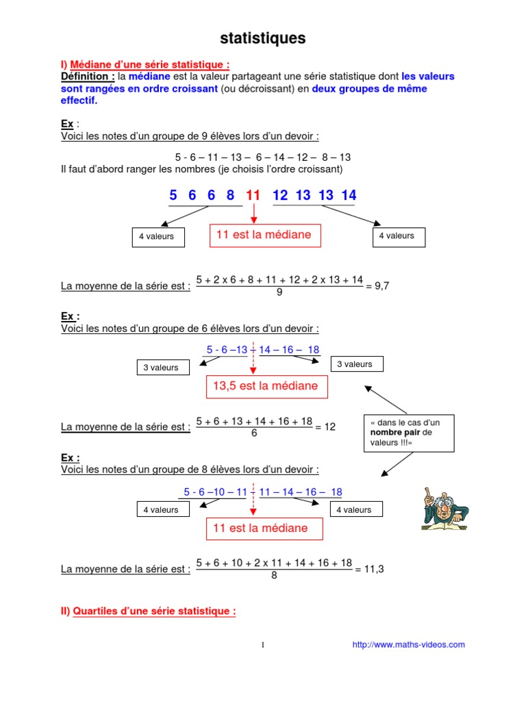 Statistiques (3ème) | PDF | Quartile | Statistique descriptive