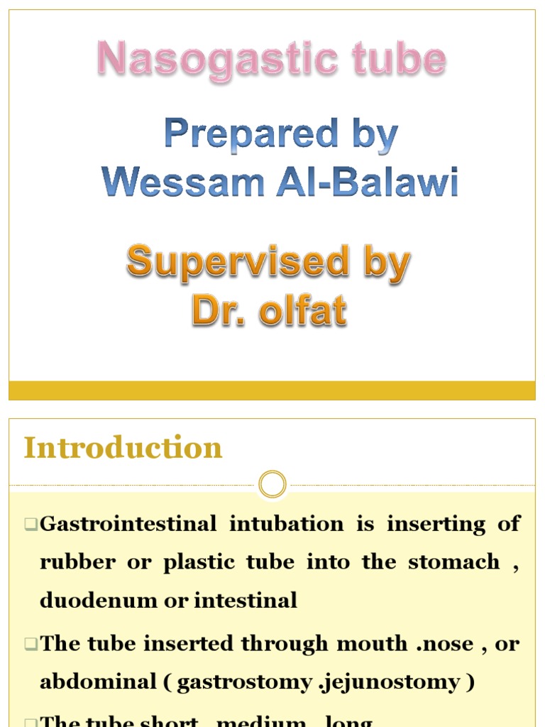 Dobhoff Tube Use in Gastrointestinal Intubation | PDF ...