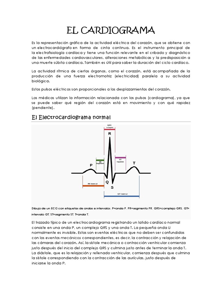 El Cardiograma | Electrocardiografia | Fisiología