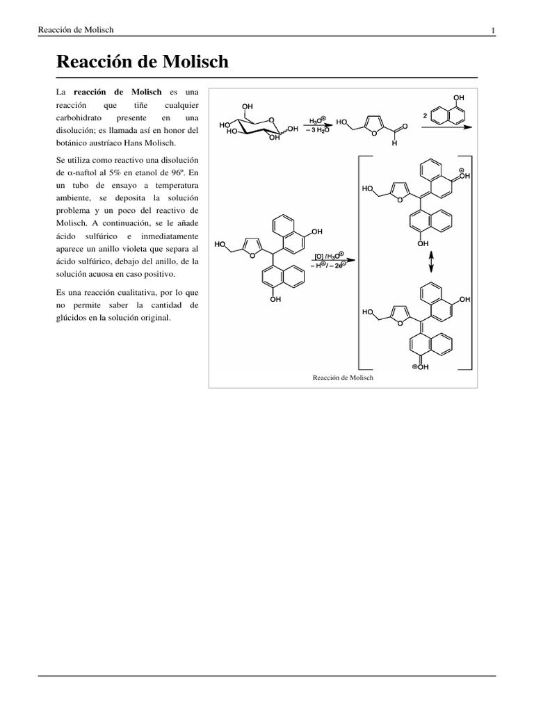 Reacción de Molisch | PDF