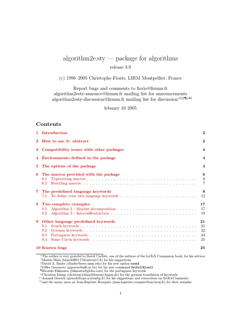 Algorithm2e Package For Latex Pdf Parameter Computer Programming 0401