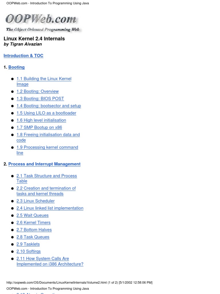 Linux Kernel Internals 2.4 | PDF | Booting | Bios