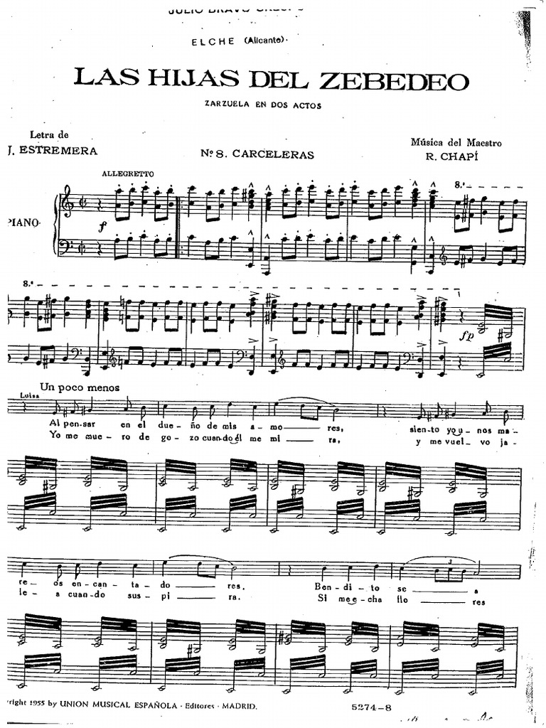 Chapí Carceleras | PDF