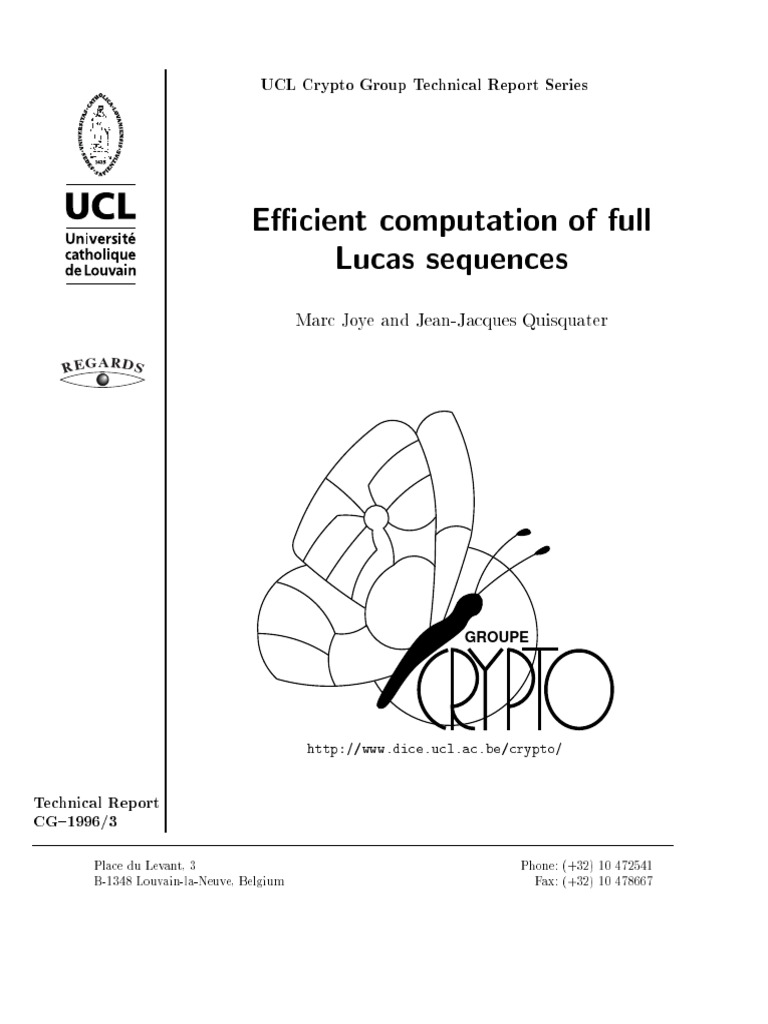 Efficient Lucas Sequences Algorithm | PDF | Prime Number | Discrete ...