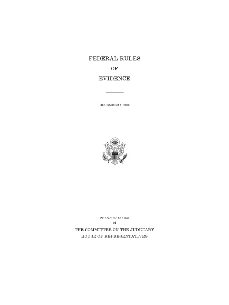 Federal Rules of Evidence | PDF | Evidence (Law) | Relevance (Law)