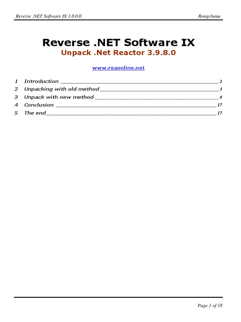 Reverse .NET Software IX | Download Free PDF | Computer Programming ...