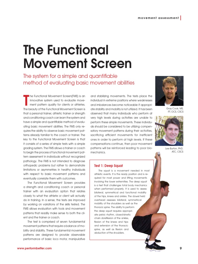 Functional Movement Screening | PDF | Business