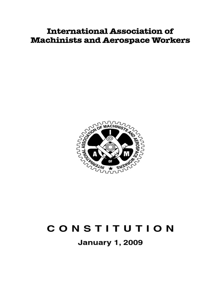 International Association of Machinists Constitution | Federal ...