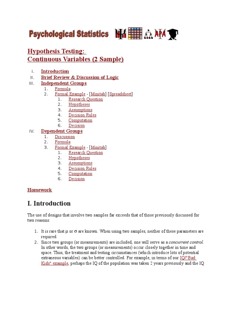 Hypothesis Testing | PDF | Statistical Hypothesis Testing | Student's T ...