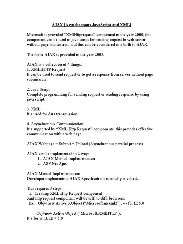 An Introduction to AJAX Technology: A Comparison of Manual AJAX ... An Introduction to AJAX Technology: A Comparison of Manual AJAX ...