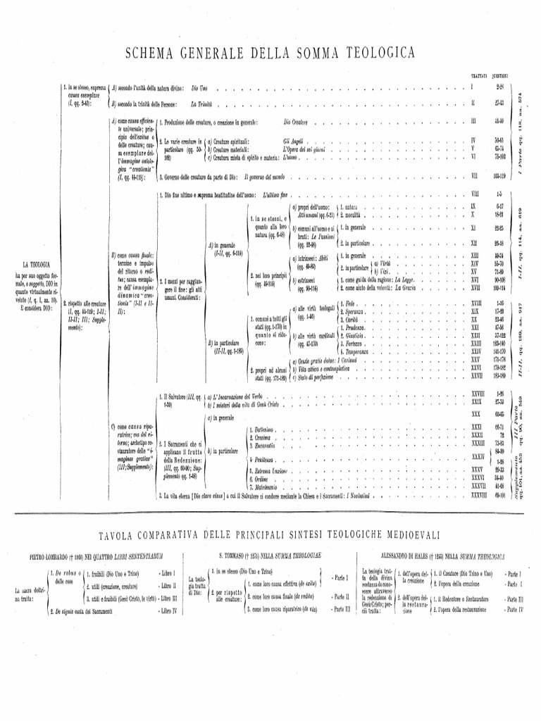 Summa Theologiae Outline | PDF