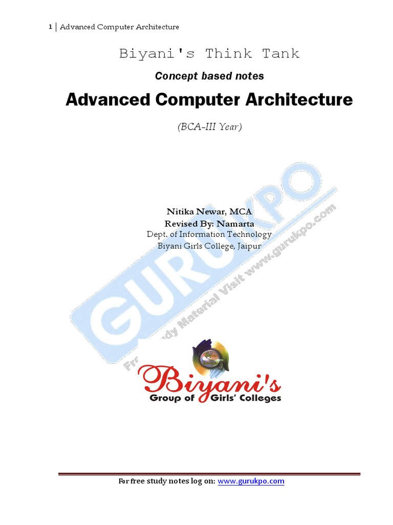 Advance Computer Architecture | PDF | Parallel Computing | Central ...