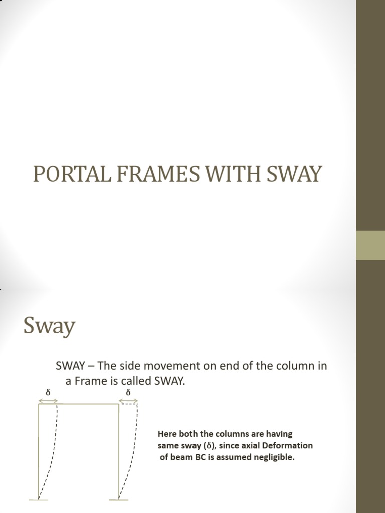 Portal Frames With Sway | PDF