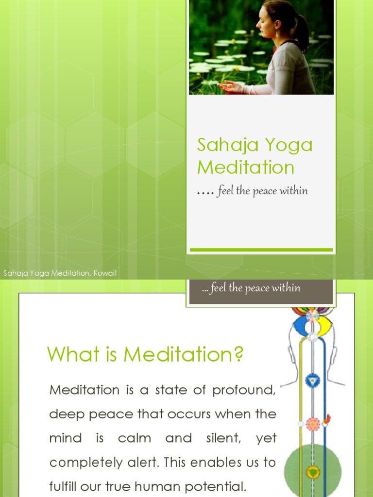 Sahaja Yoga Meditation Presentation | PDF | Attention Deficit ...