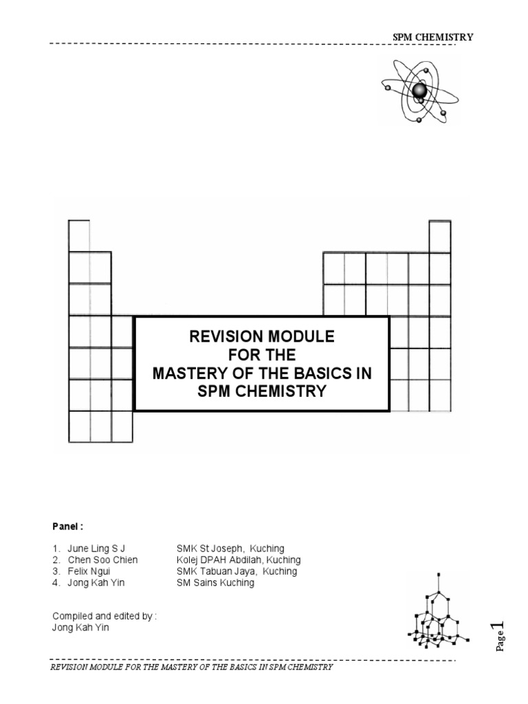 SPM Chemistry Revision Module | PDF | Mole (Unit) | Chemistry
