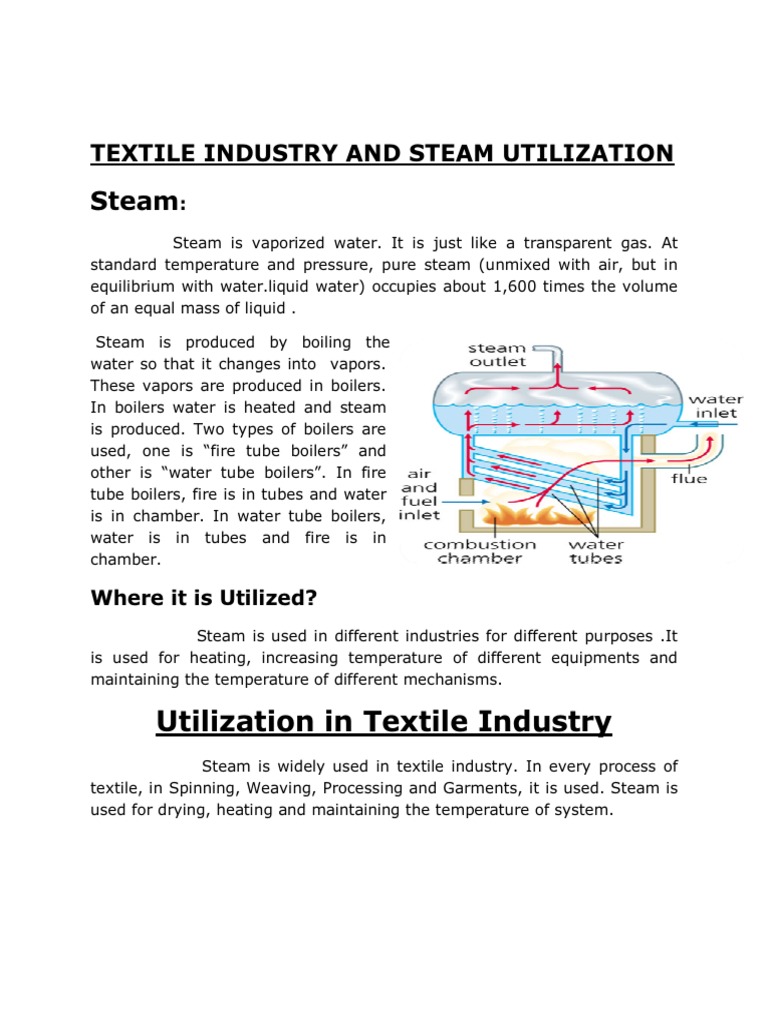 Steam Utilization in Textile Induastry | PDF | Steam | Textiles