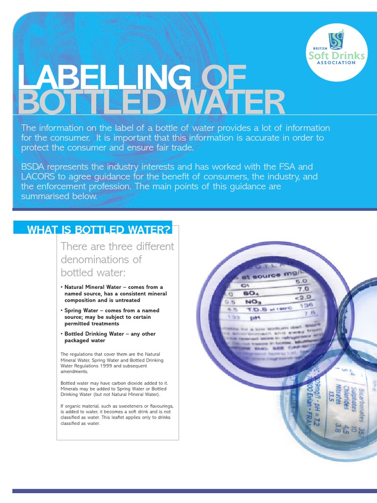 Labelling Bottled Water | PDF | Carbonated Water | Bottled Water