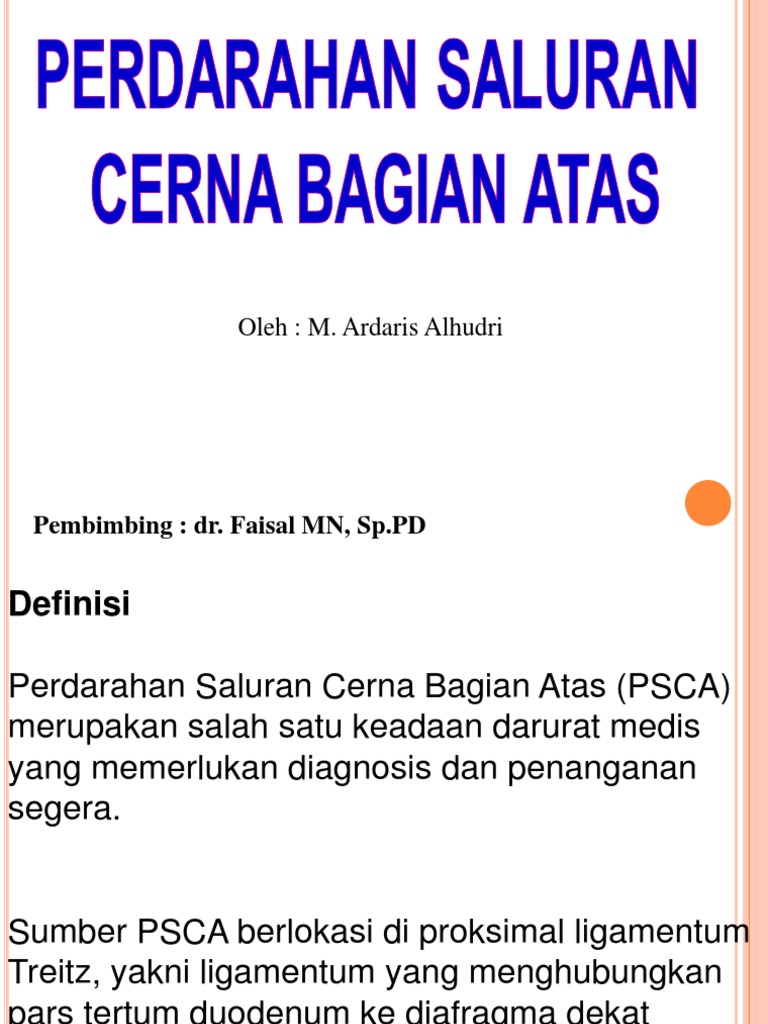 Perdarahan Saluran Cerna Atas | PDF