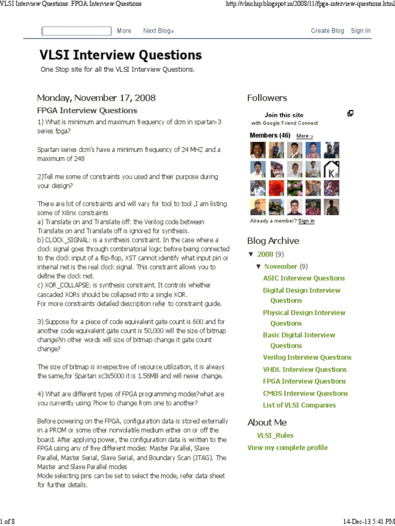FPGA Interview Prep Guide | PDF | Field Programmable Gate Array ...