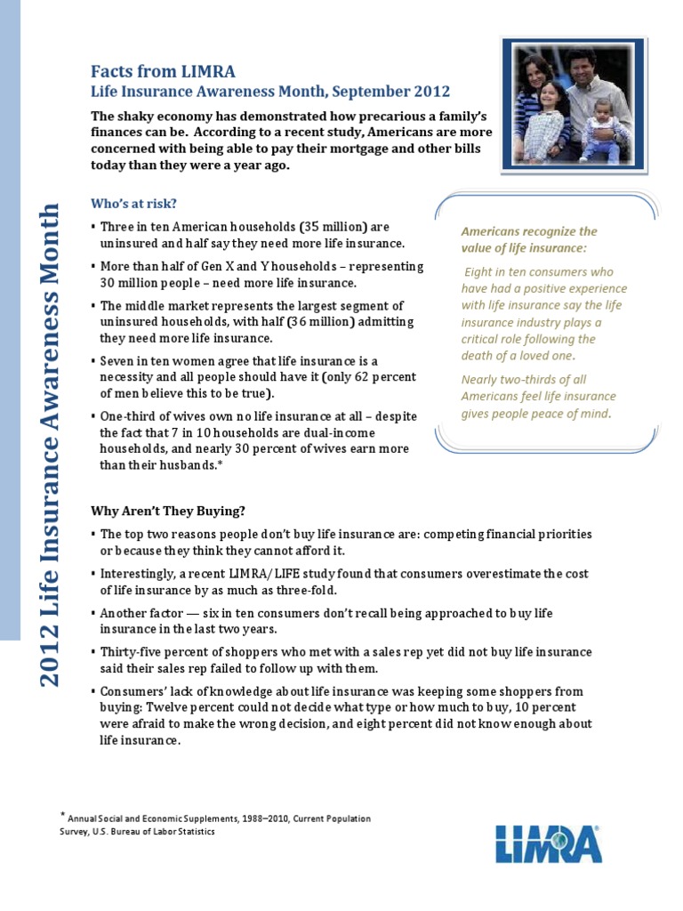 2012 Facts From LIMRA | PDF | Life Insurance | Insurance