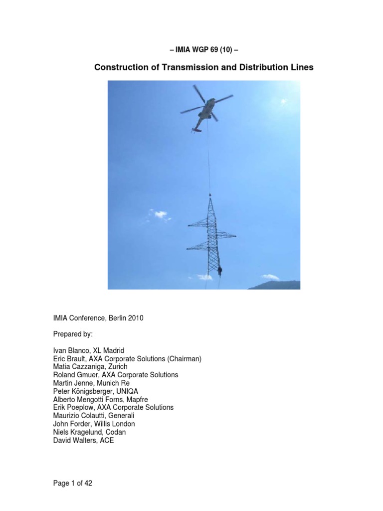 Construction of Transmission and Distribution Power Lines | PDF | High ...