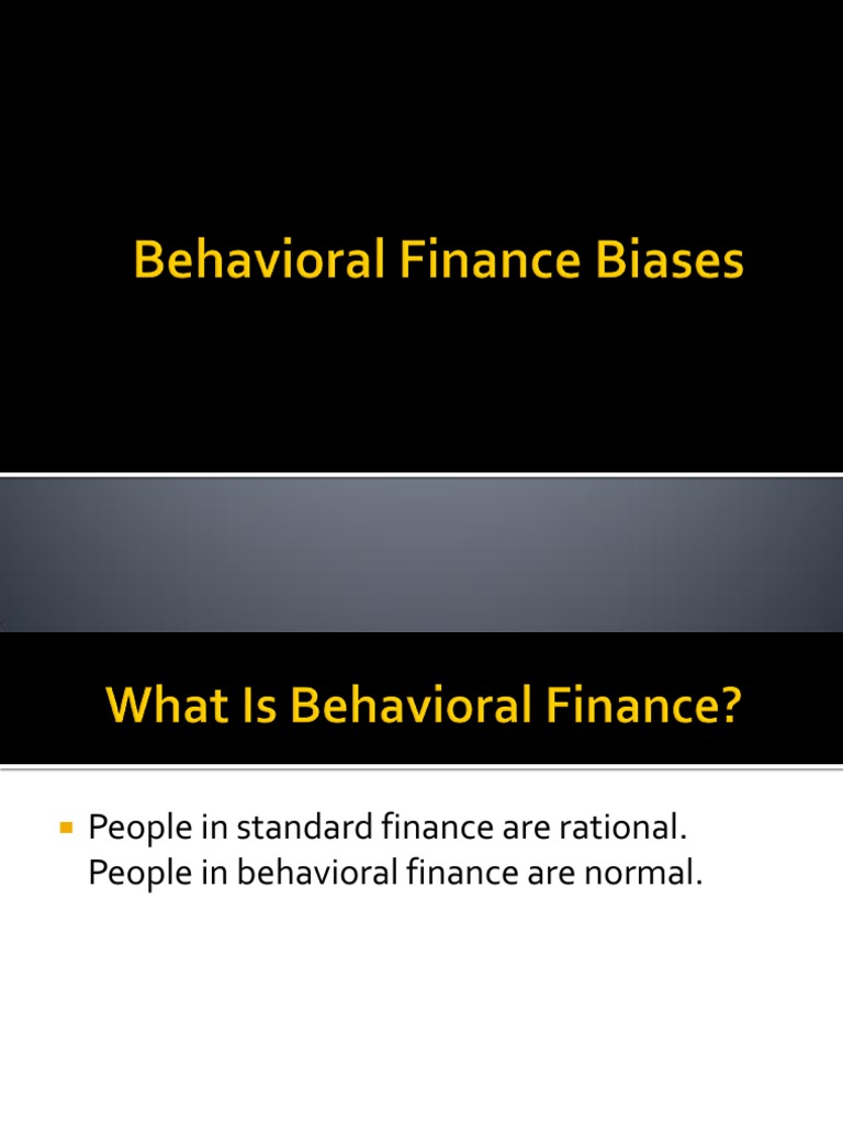 Behavioral Finance Biases | PDF | Bias | Investor