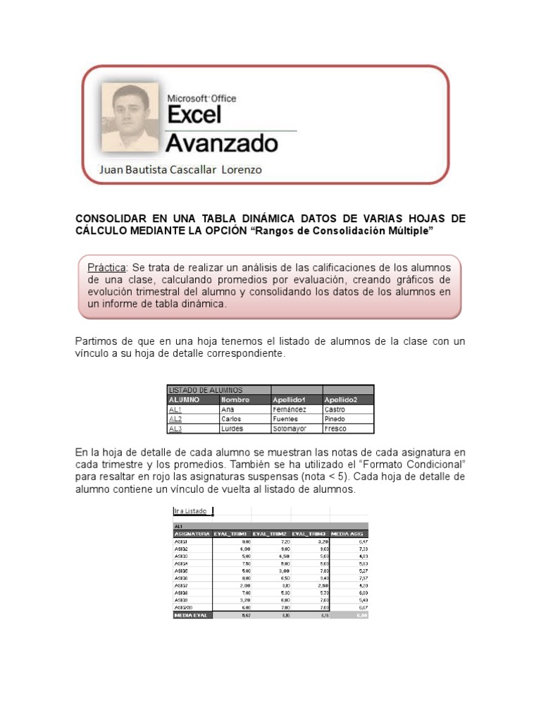Consolidar Datos | PDF