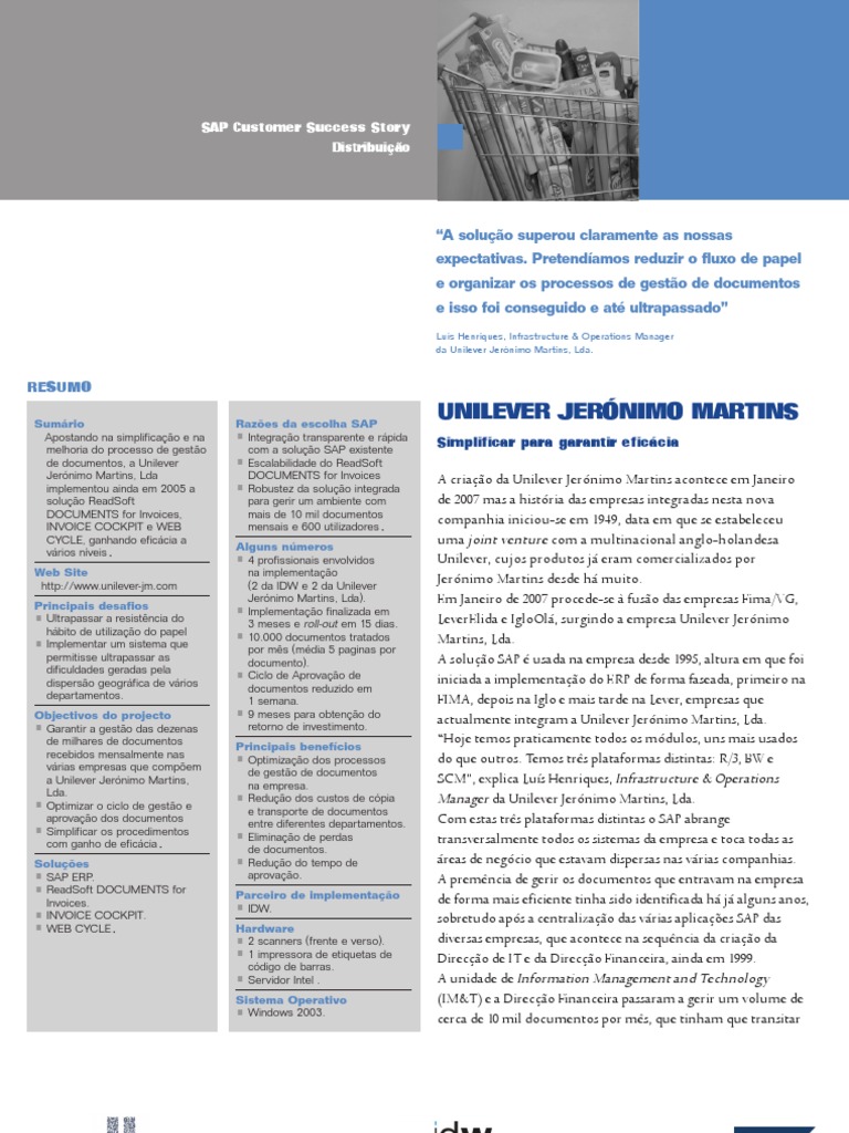 Unilever Case Study | PDF | Sap Se | Unilever