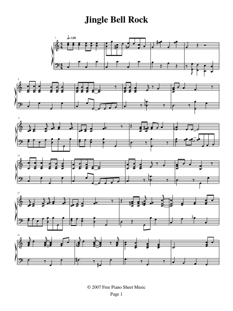Jingle Bell Rock Piano | PDF