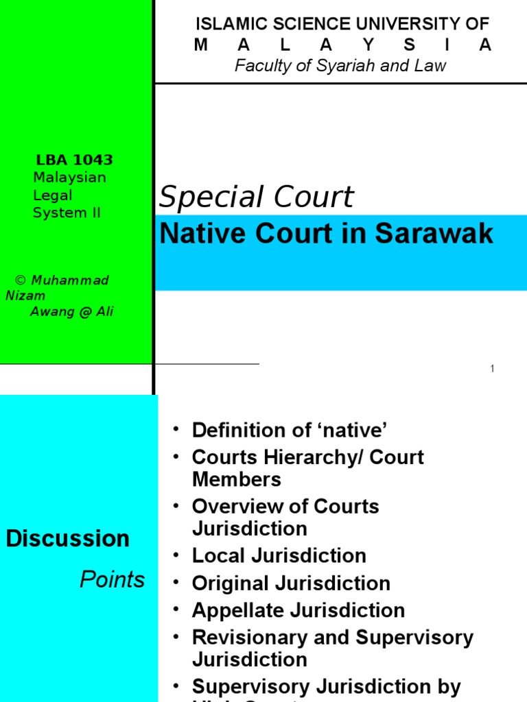 10 Native Courts Sarawak2007 | PDF | Superior Court | Jurisdiction