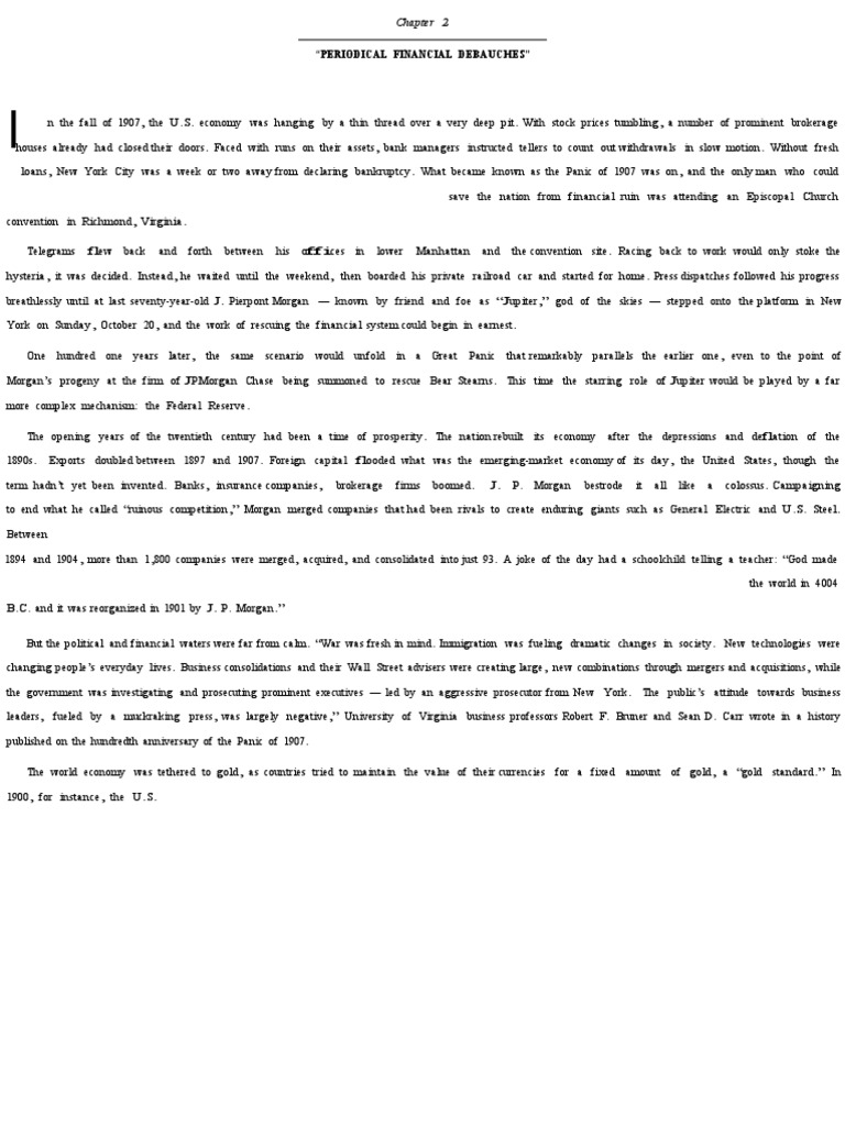 Panic of 1907: Financial Crisis Insights | PDF | Depression (Economics ...