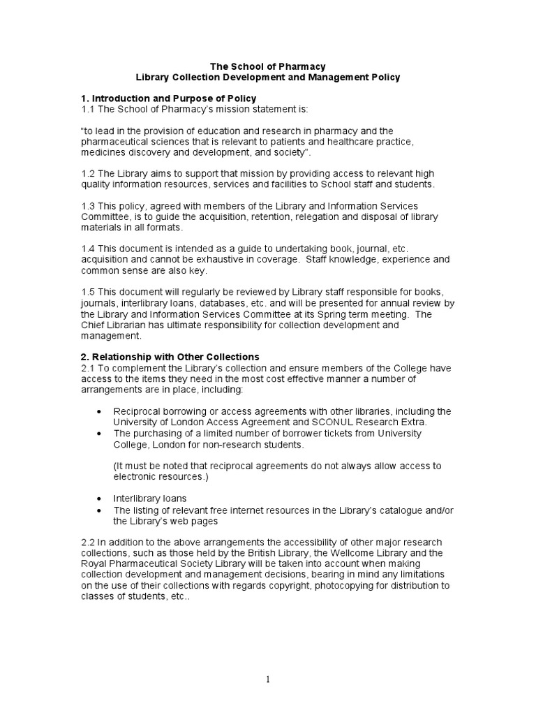 Collection Development | PDF | Libraries | Books