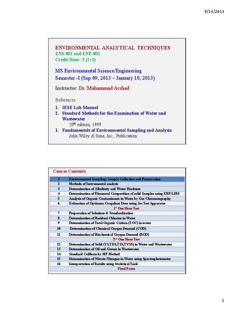 Lecture 01 Analytical Techniques | PDF | Molar Concentration | Solution