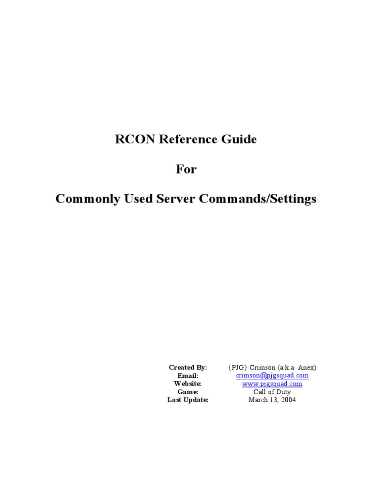 CoD RCON | Download Free PDF | Command Line Interface | System Software