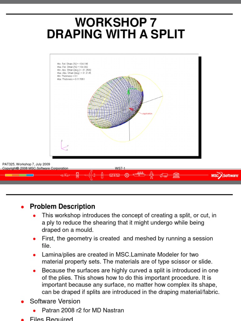 Draping With A Split Using MSC Laminate Modeler | PDF