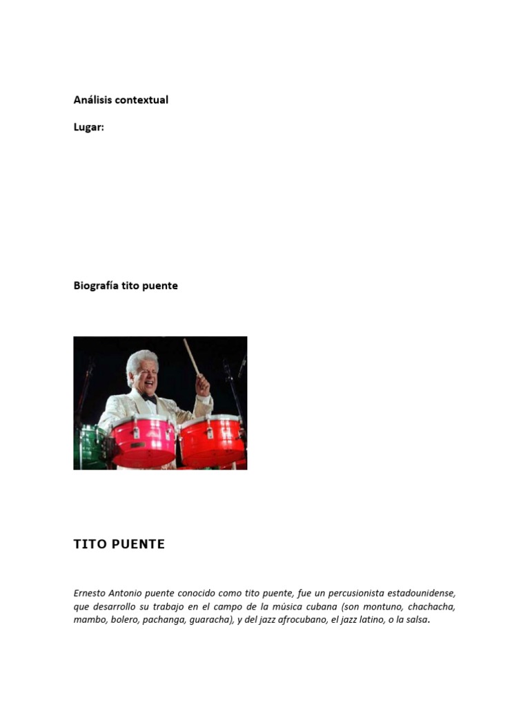 Tito Puente: Vida y Música | PDF | Jazz | Musica Popular