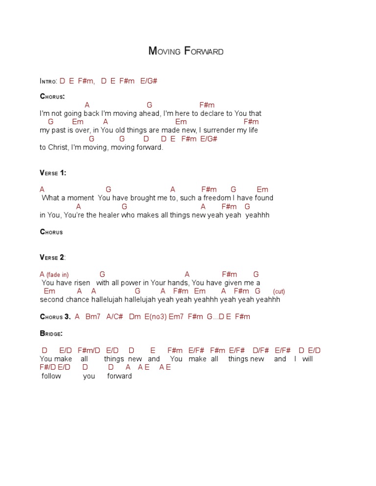 Moving Forward Song Lyrics | PDF | Language Arts & Discipline