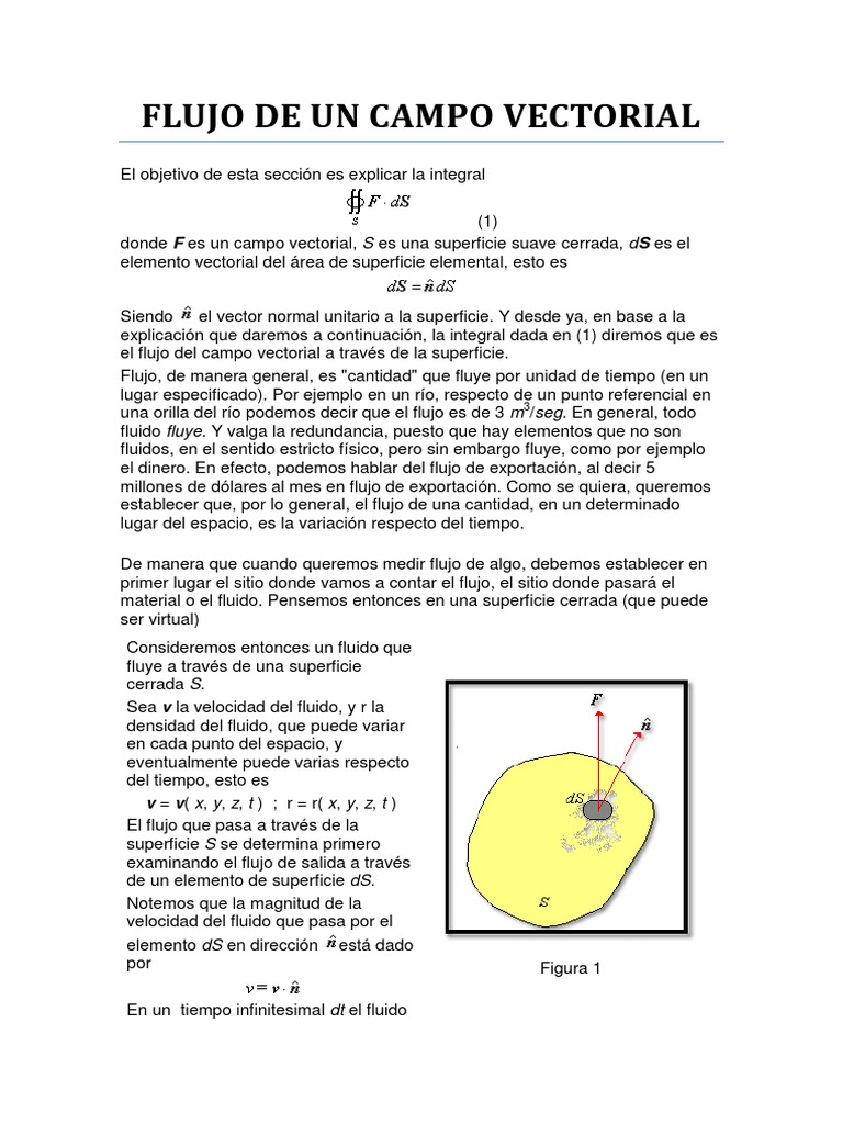 Flujo de Un Campo Vectorial | PDF | Vector Euclidiano | Integral