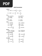 Unit Conversion Sheet | PDF