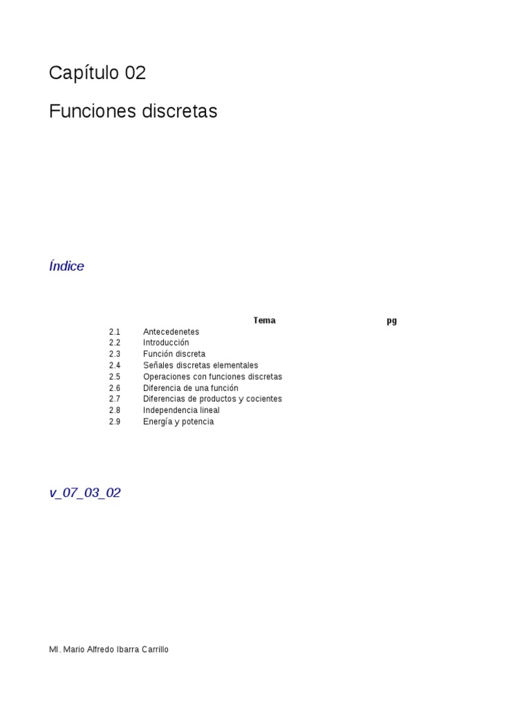 Funciones Discretas | PDF | Linealidad | Entero