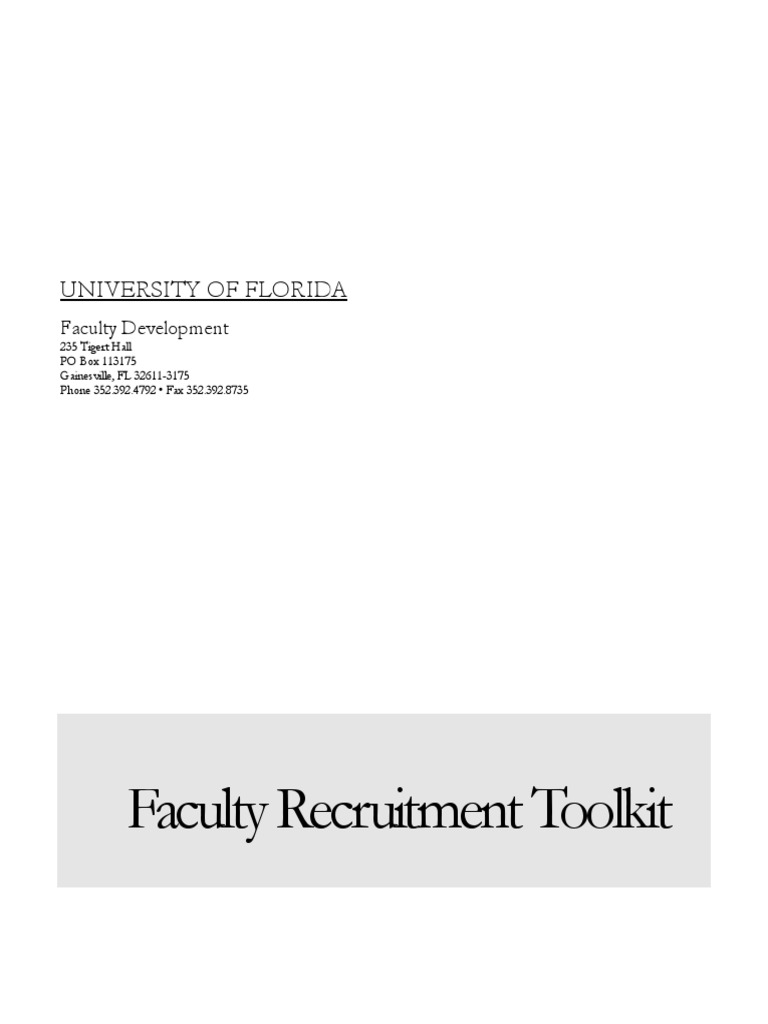 Faculty Toolkit Pdf Recruitment Graduate School