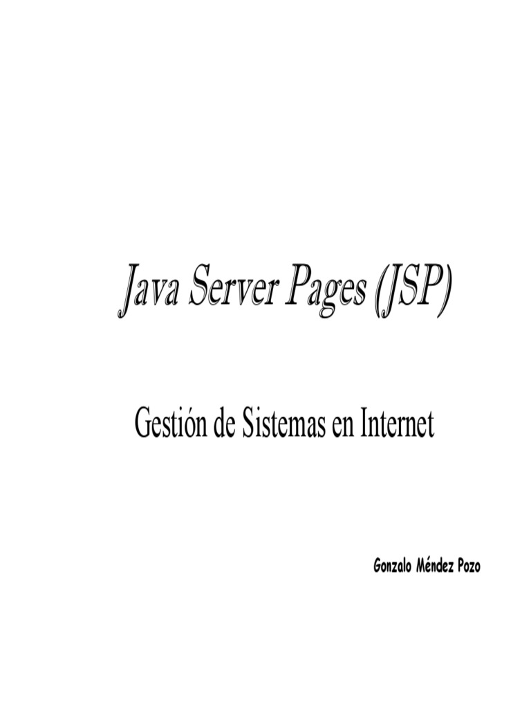 Intro JSP | PDF | Páginas del servidor Java | Java (lenguaje de programación)