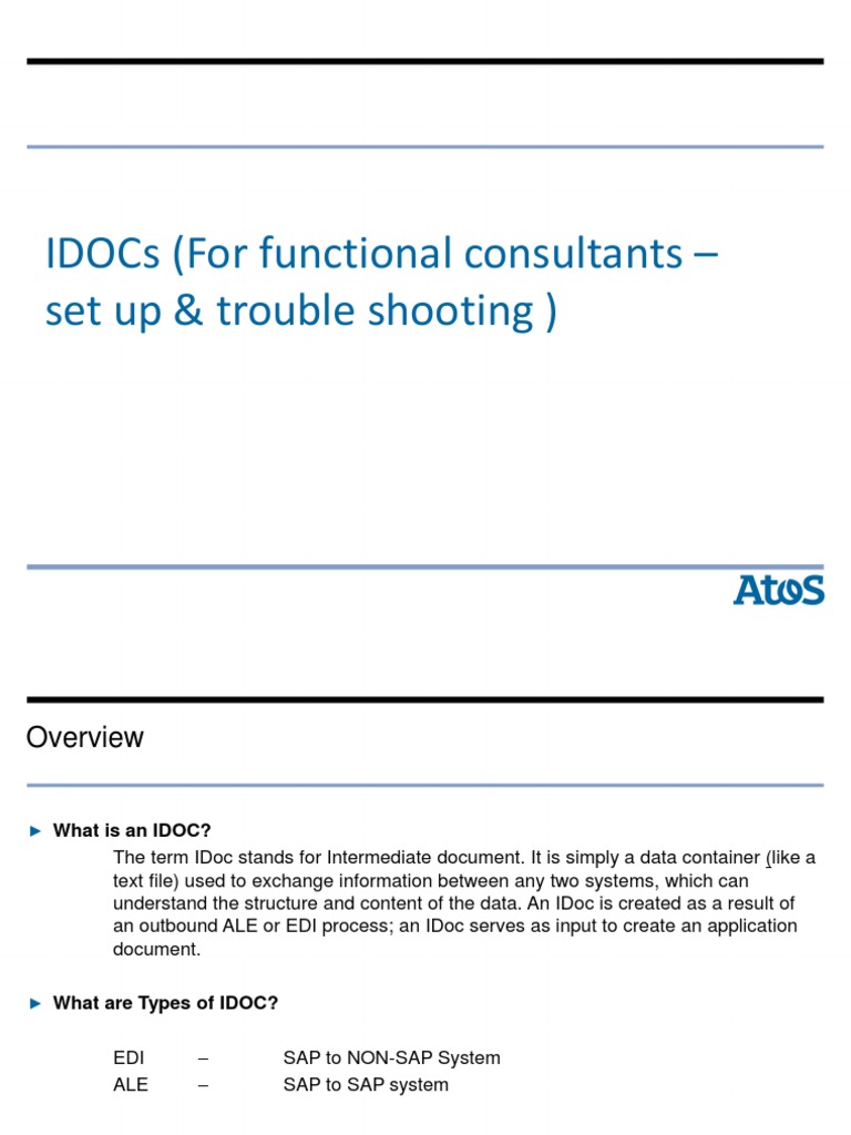 IDOCs (For Functional Consultants - Set Up & Trouble Shooting) | PDF | Electronic Data ...