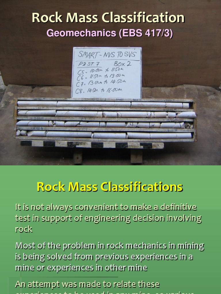 Rock Mass Classification | PDF | Surface Roughness | Stress (Mechanics)