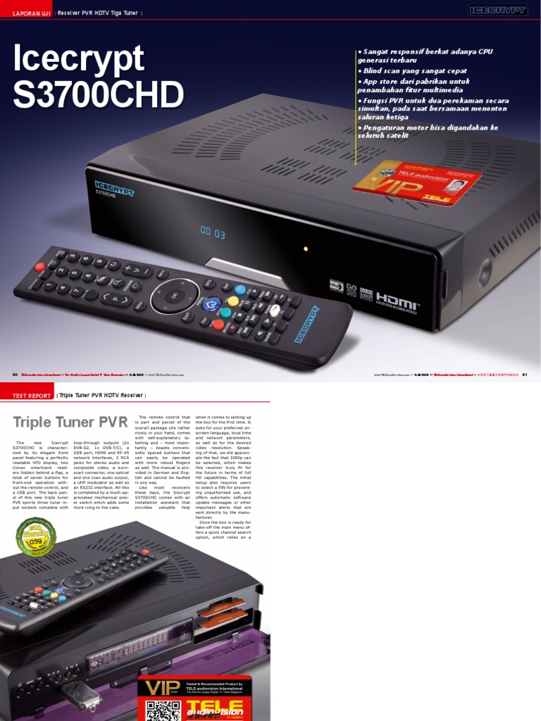 Icecrypt S3700CHD: Receiver PVR HDTV Tiga Tuner Laporan Uji | Download ...