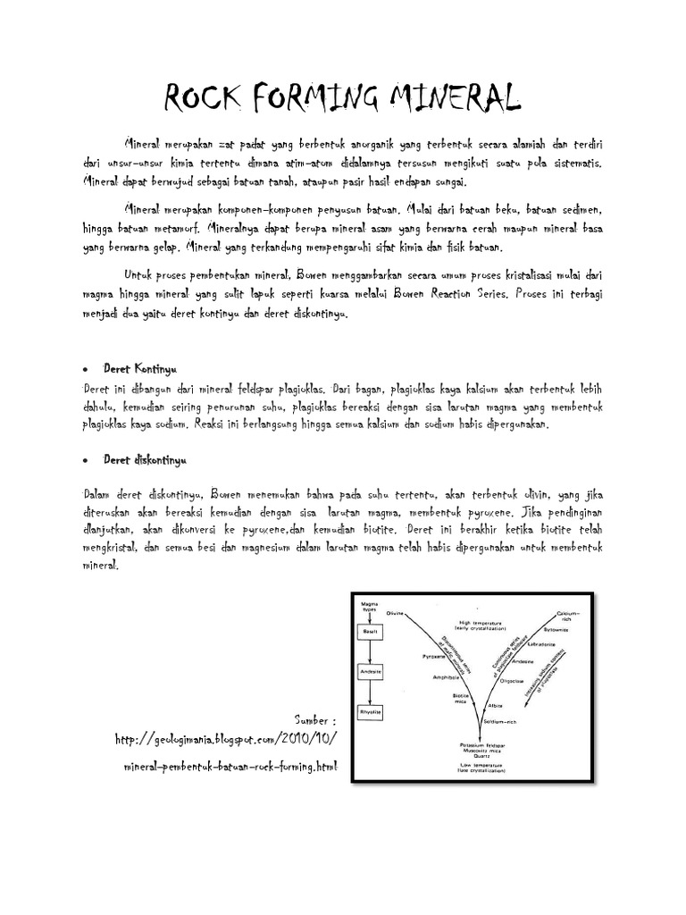 Rock Forming Mineral | PDF