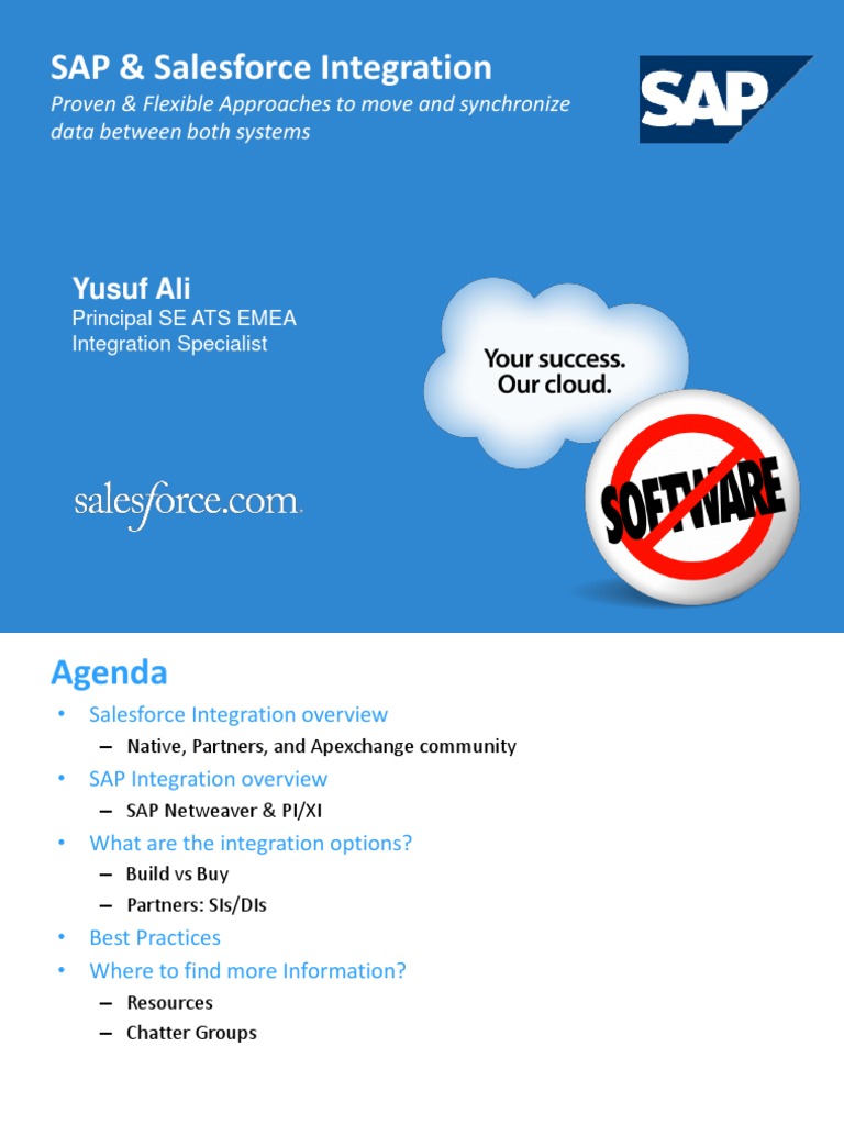 SAP & Salesforce Integration: Yusuf Ali | PDF