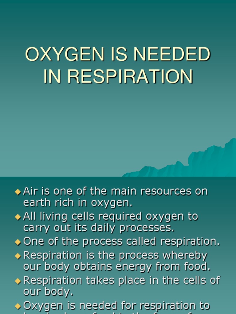 3- Oxygen is Needed in Respiration | Breathing | Respiratory System