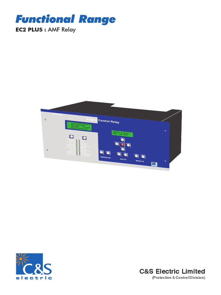 Functional Range: Ec2 Plus: Amf Relay | PDF | Mains Electricity | Relay